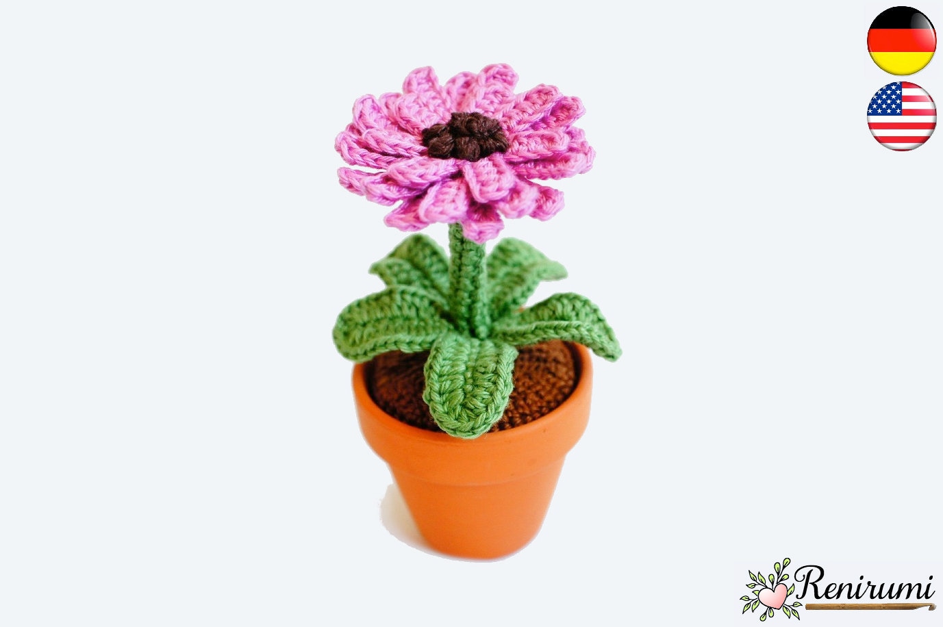 Crochet Pattern Gerbera Renirumi - Etsy