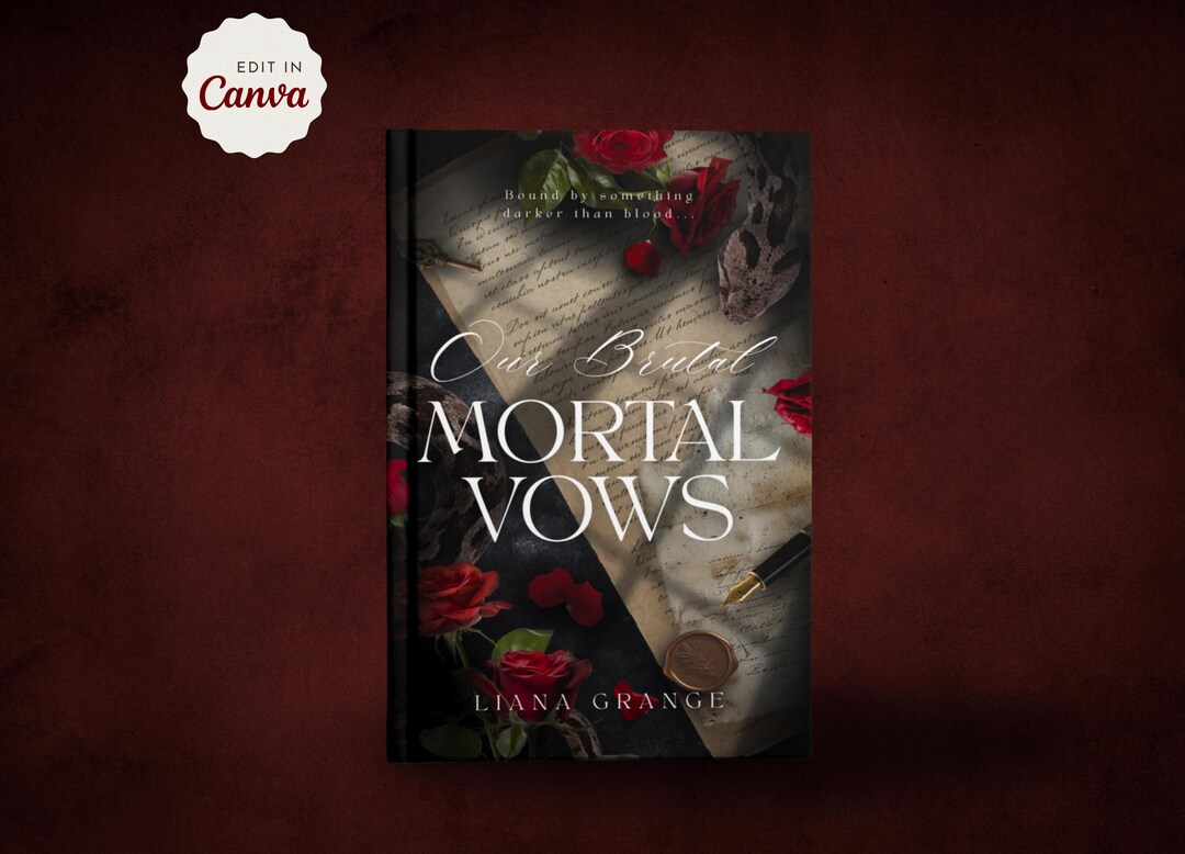 Premade Immortal Dark Romance Book Cover Template | Canva Template ...