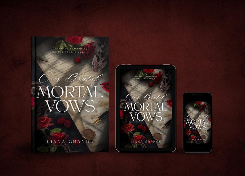 Immortal Dark Romance Book Cover Template | Canva Template | Roses ...