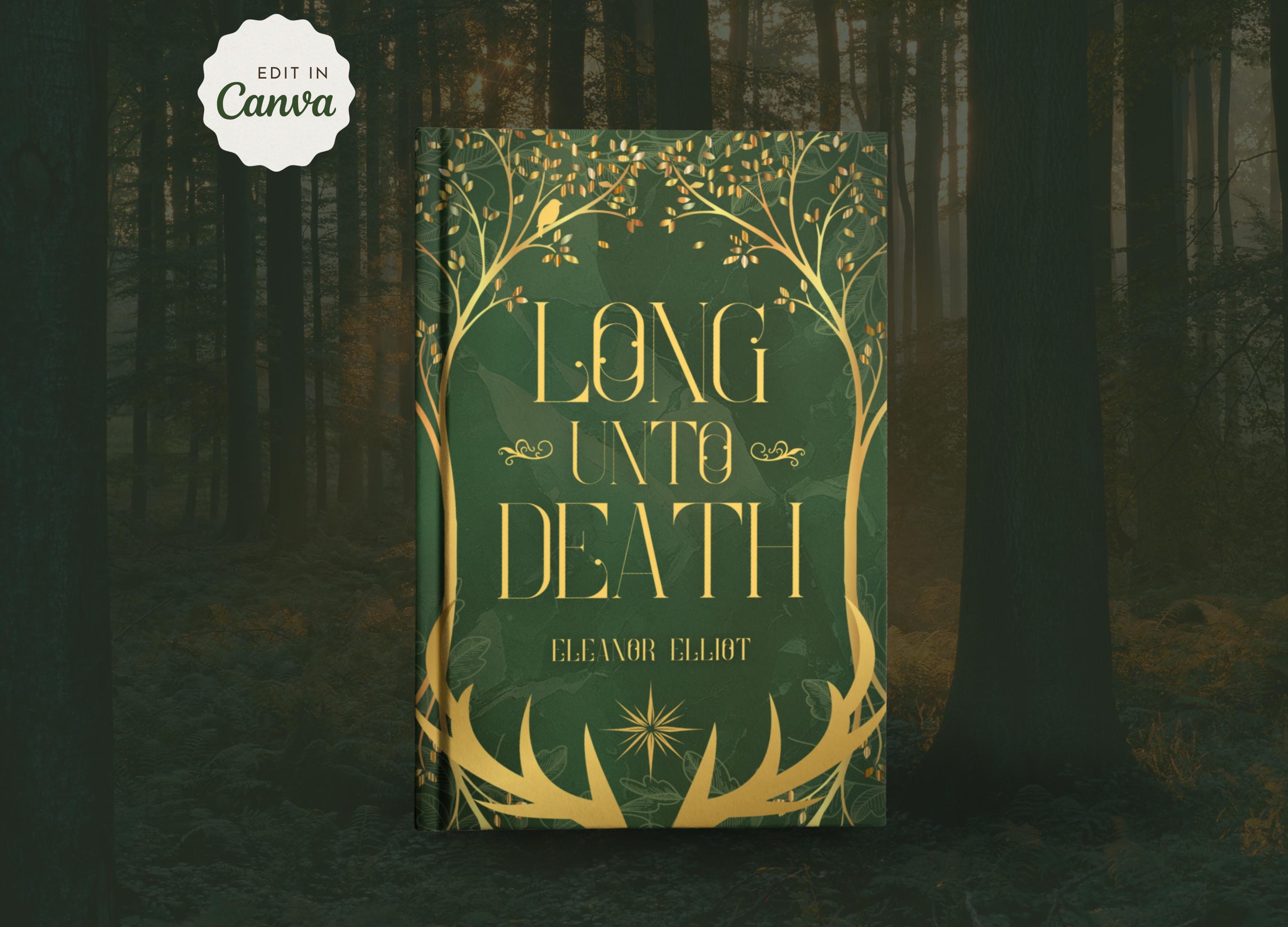Premade Fantasy Gold Forest Book Cover Template | Canva Template ...