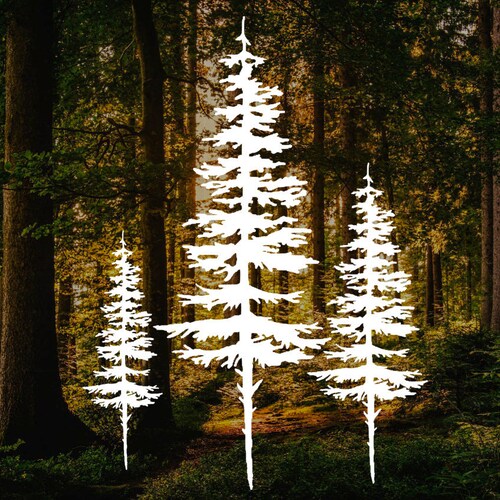 Fir Trees Vinyl Decal Vinyl Sticker Car Window Decal Yeti - Etsy