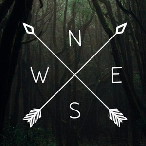 NSEW Arrow Vinyl Decal - Vinyl Sticker, Car Window Decal, Yeti Cup ...