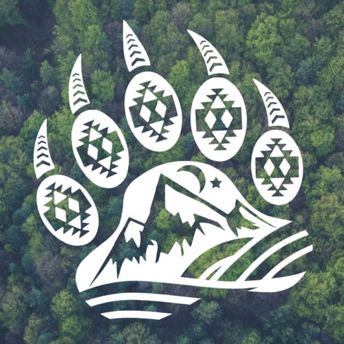 Grizzly Bear Paw Print Brown Bear Vinyl Decal Sticker Car - Etsy