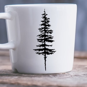 Fir Tree Vinyl Decal - Vinyl Sticker, Car Window Decal, Yeti Cup Decal ...