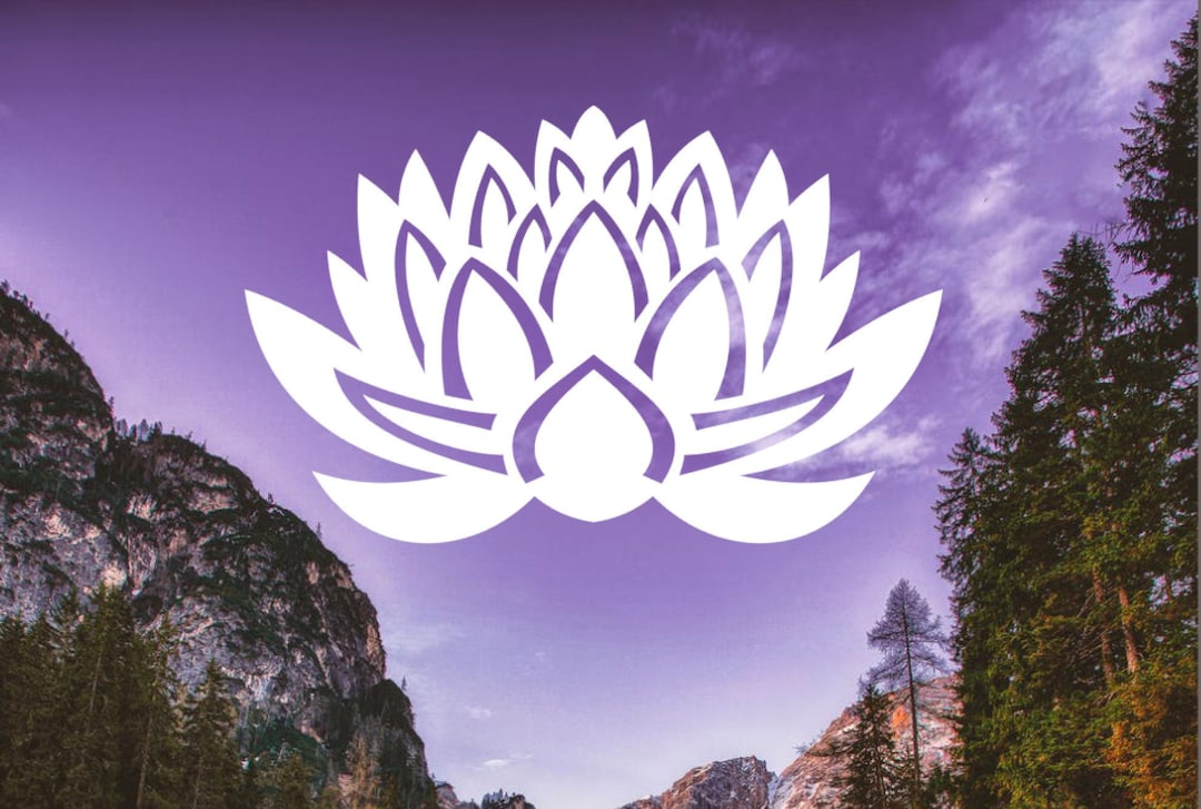 Lotus Flower Vinyl Sticker - Vinyl Decal, Car Window Decal, Tumbler ...