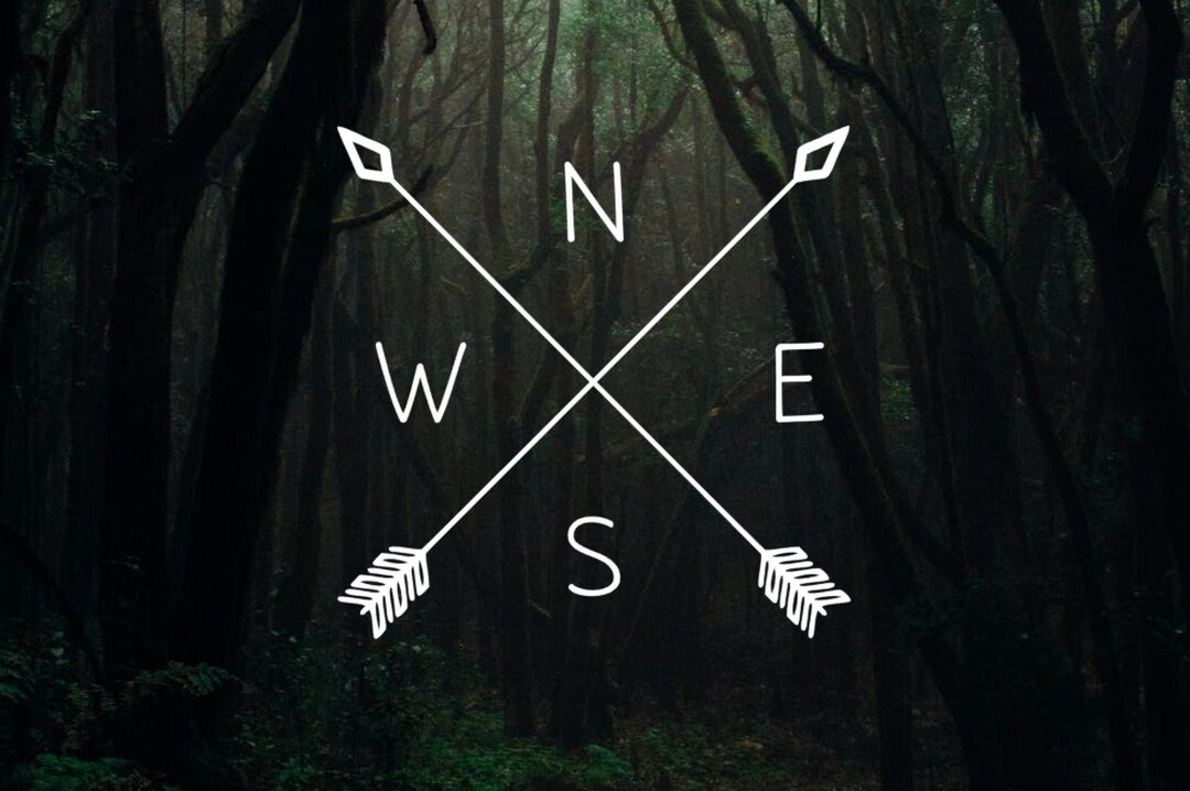 NSEW Arrow Vinyl Decal - Vinyl Sticker, Car Window Decal, Yeti Cup ...