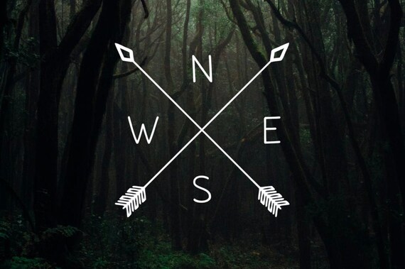 NSEW Arrow Vinyl Decal Vinyl Sticker Car Window Decal Yeti - Etsy