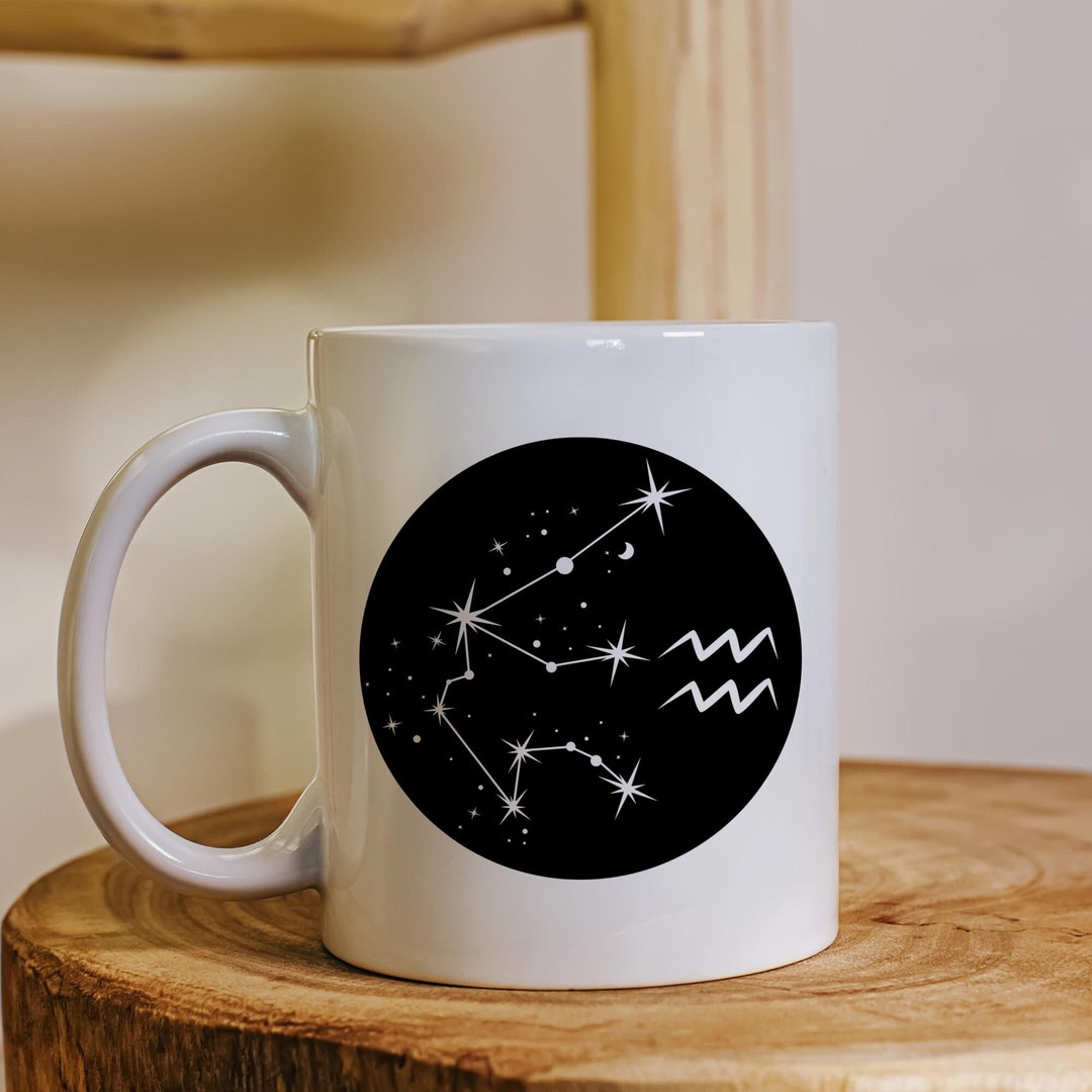 Aquarius Astrology Vinyl Decal, Aquarius Constellation Vinyl Sticker ...