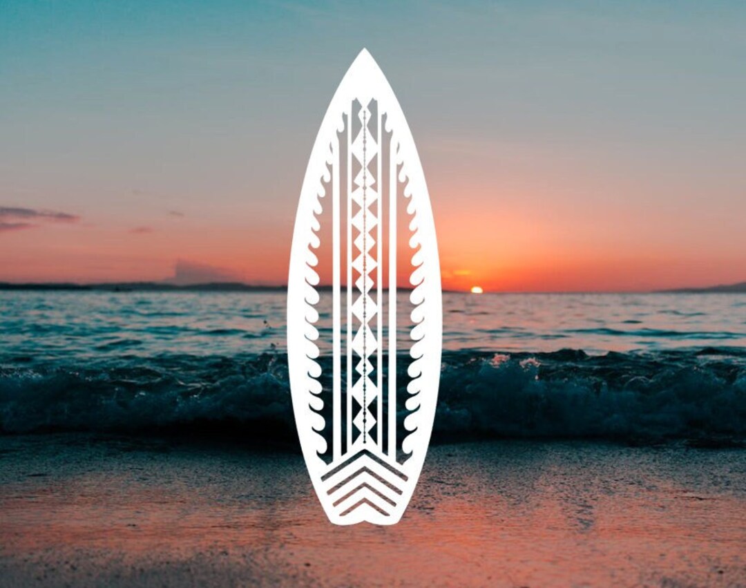 Surfboard Vinyl Decal - Vinyl Sticker, Car Window Decal, Yeti Cup Decal ...