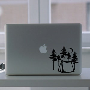 Camping Tent Fir Trees Vinyl Decal - Vinyl Sticker, Car Window Decal ...