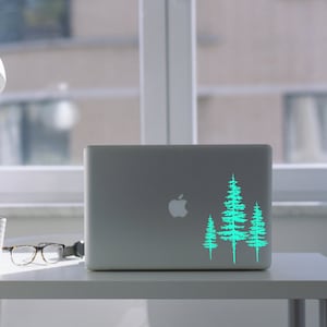 Fir Trees Vinyl Decal - Vinyl Sticker, Car Window Decal, Yeti Cup Decal ...