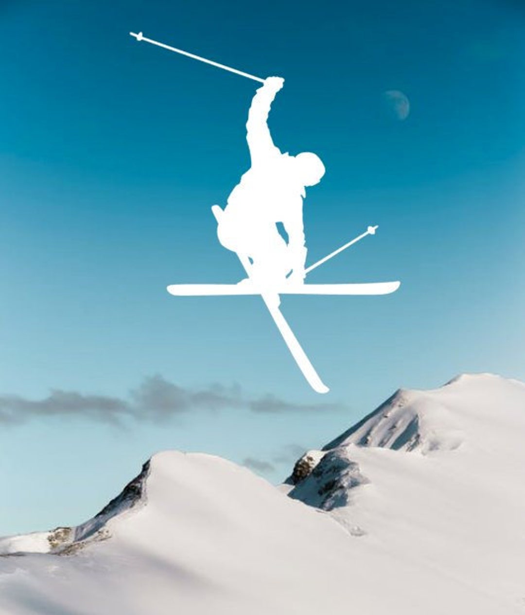 Skier Vinyl Sticker, Vinyl Decal, Car Window Decal, Yeti Cup Decal ...