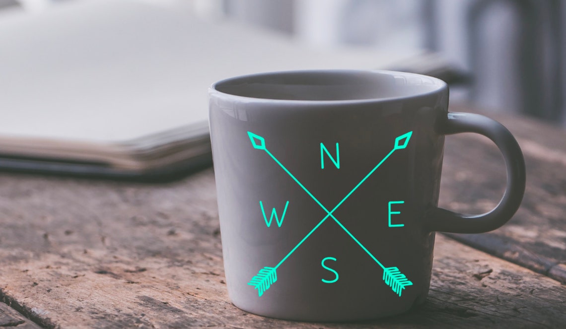 NSEW Arrow Vinyl Decal Vinyl Sticker Car Window Decal Yeti - Etsy