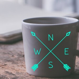 NSEW Arrow Vinyl Decal - Vinyl Sticker, Car Window Decal, Yeti Cup ...