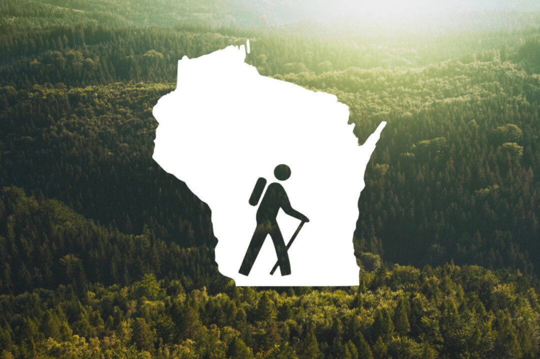 Hike Wisconsin Vinyl Decal - Vinyl Sticker, Car Window Decal, Yeti Cup ...