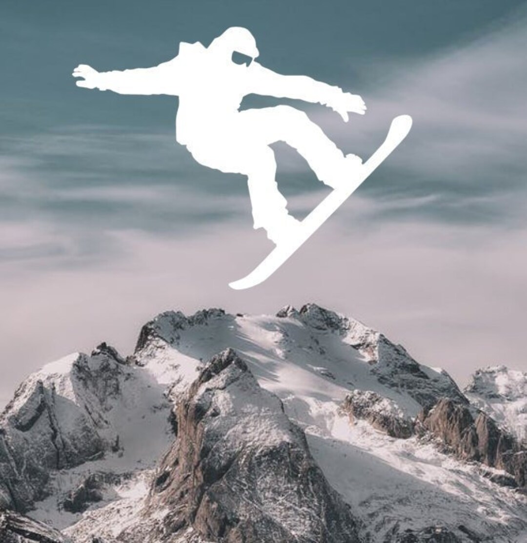 Snowboarder Vinyl Sticker, Vinyl Decal, Car Window Decal, Yeti Cup ...