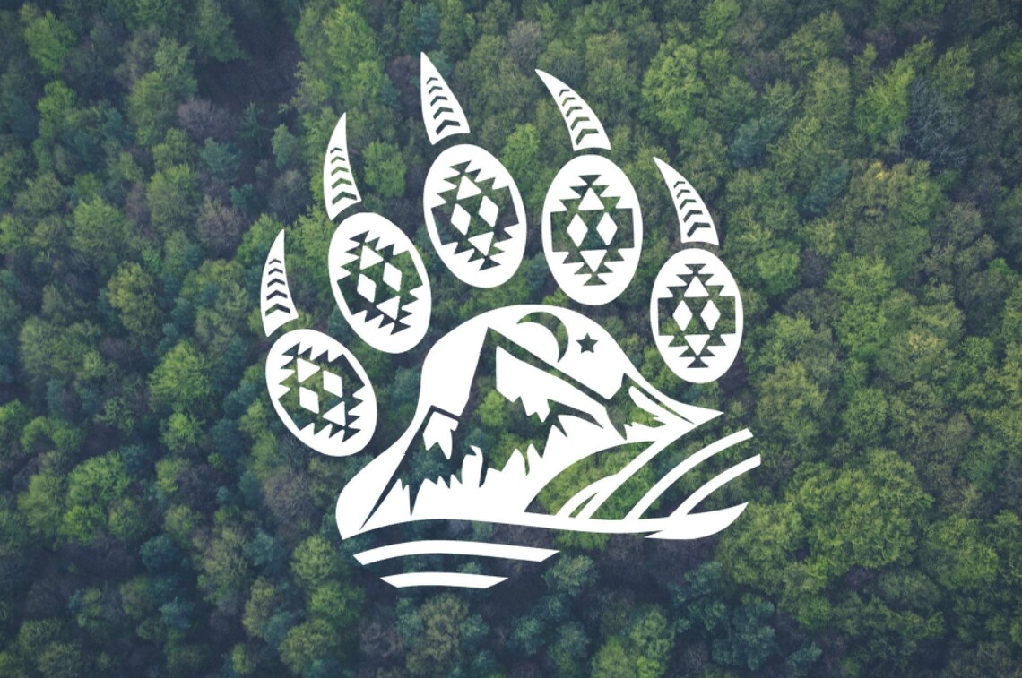 Bear Paw Vinyl Decal Vinyl Sticker Car Window Decal Yeti | Etsy