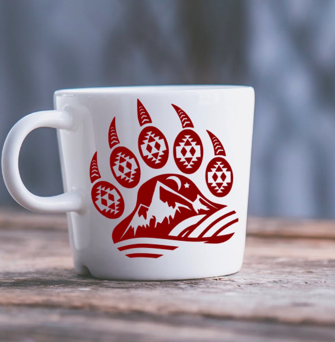 Bear Paw Vinyl Decal Vinyl Sticker Car Window Decal Yeti | Etsy