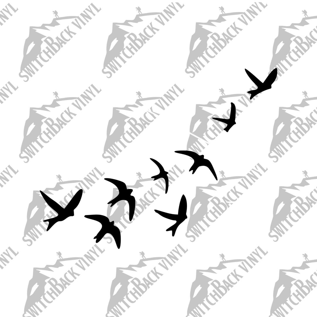 Flock of Birds SVG, Birds SVG, Nature SVG, Flock of Birds Cut File ...
