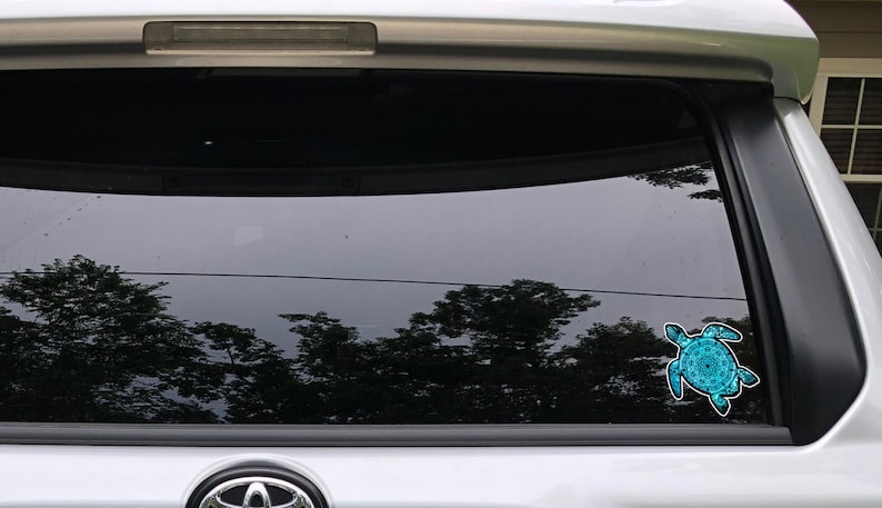 Sea Turtle Mandala Vinyl Decal vinyl Sticker Car Window - Etsy