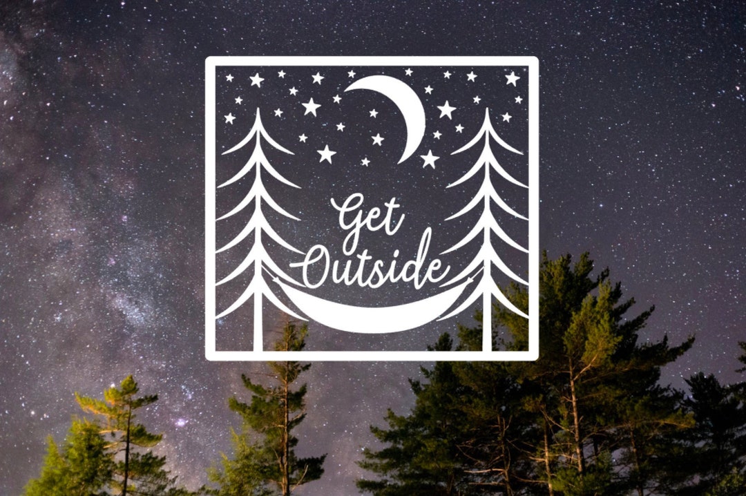 Get Outside Hammock Vinyl Decal – Camping Car Window Sticker - Etsy