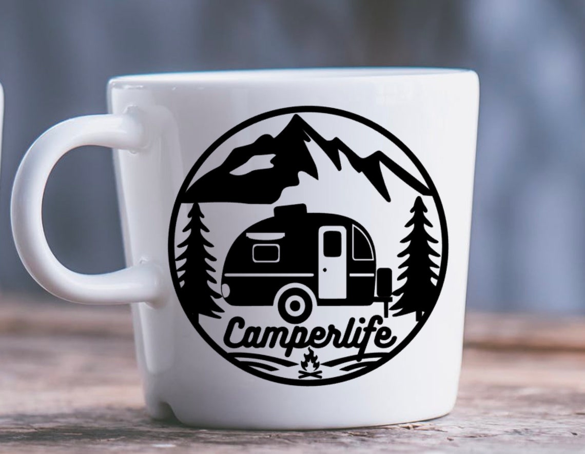 Camper Life Vinyl Decal - Vinyl Sticker, Car Window Decal, Yeti Cup ...
