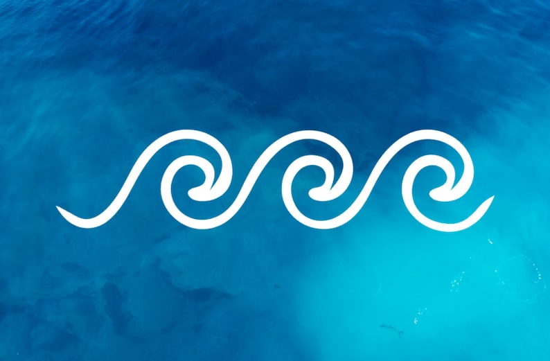 Triple Wave Vinyl Decal Vinyl Sticker Car Window Decal - Etsy