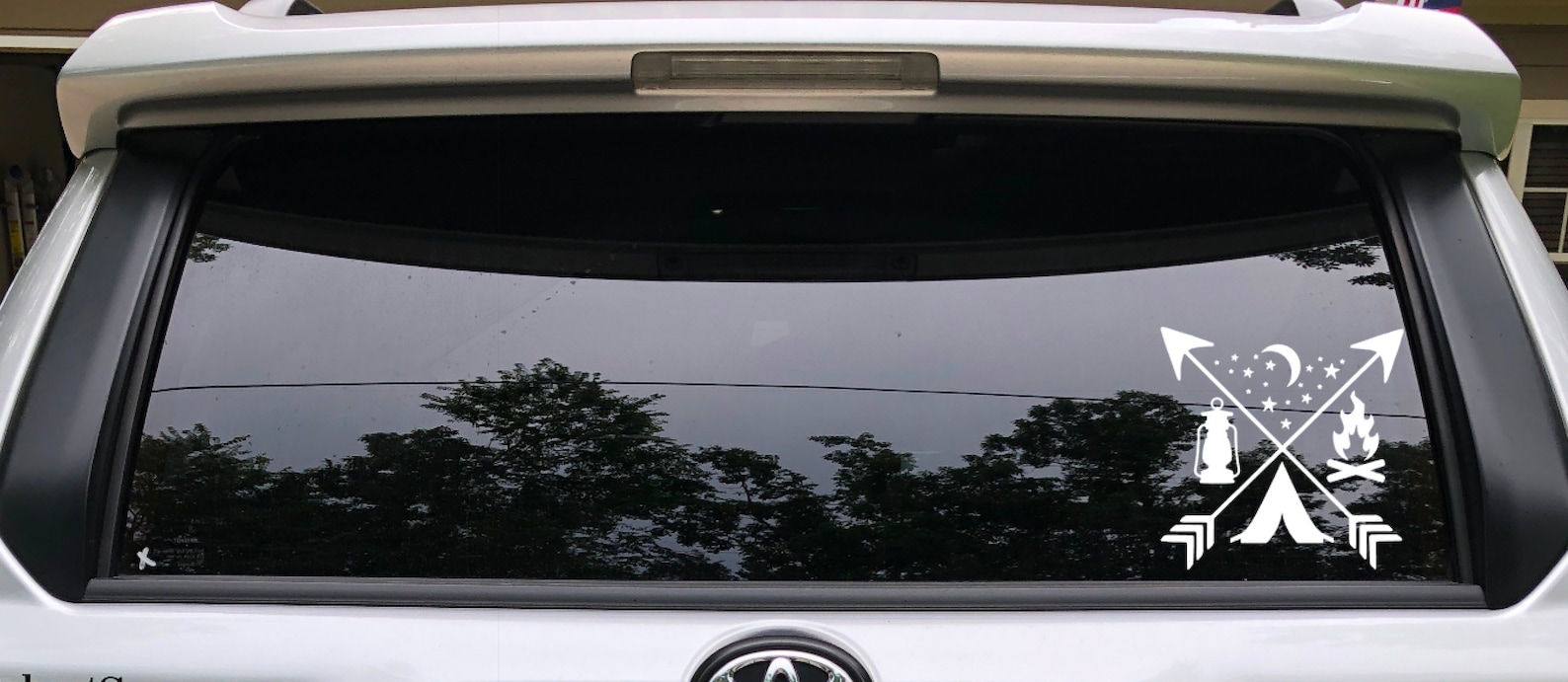 Camping Tent & Lantern Vinyl Decal – Adventure Car Window Sticker - Etsy