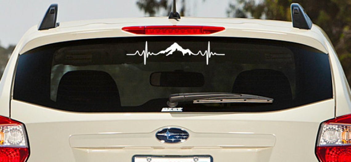 Mountain Pulse Vinyl Decal Vinyl Sticker Car Window Decal | Etsy