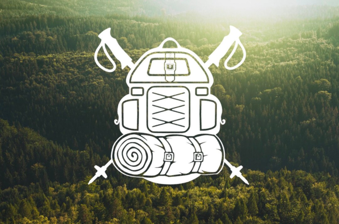 Hiking Backpack Vinyl Decal - Vinyl Sticker, Car Window Decal, Yeti Cup ...