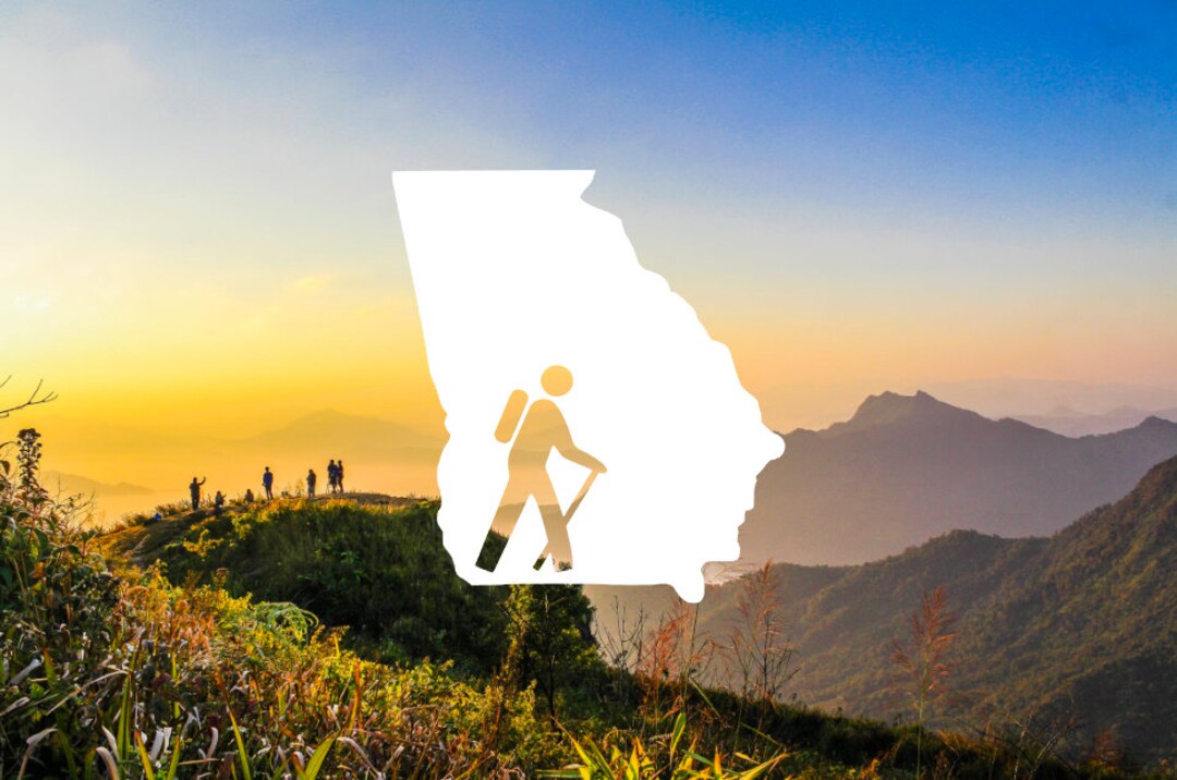 Hike Georgia Vinyl Decal - Vinyl Sticker, Car Window Decal, Hiking ...
