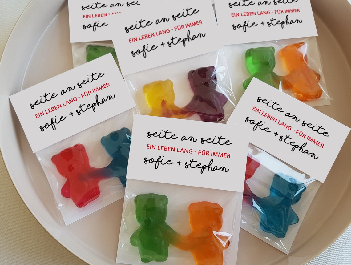 Guest Gift Gummy Bear Label - Etsy