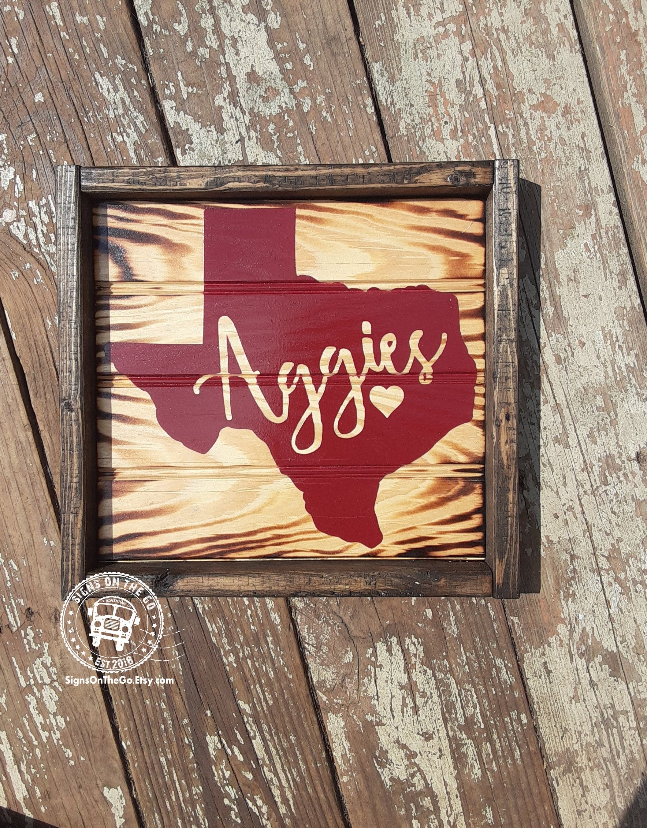 Howdy Gig 'Em Whoop Aggie Wall Sign / Texas A&M Sign / | Etsy