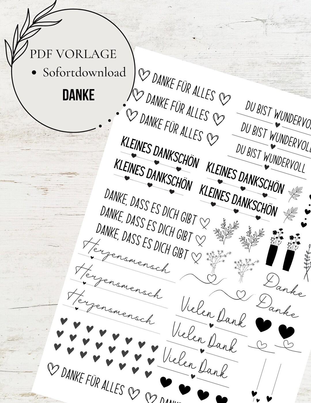 Danke PDF Vorlage Kerzentattoo Kerzensticker Kerzen Wasserschiebefolie Download Stabkerze ...