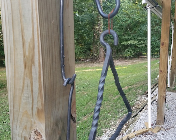 IRON Cowboy Western DINNER TRIANGLE Calling Bell Ringer Et - Etsy