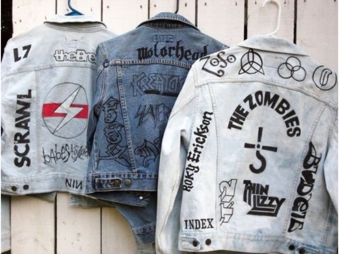 Custom Denim Band Logo Jackets - Etsy
