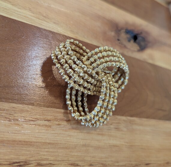 Vintage Monet Celtic Knot, Trinity Knot Brooch - Gem