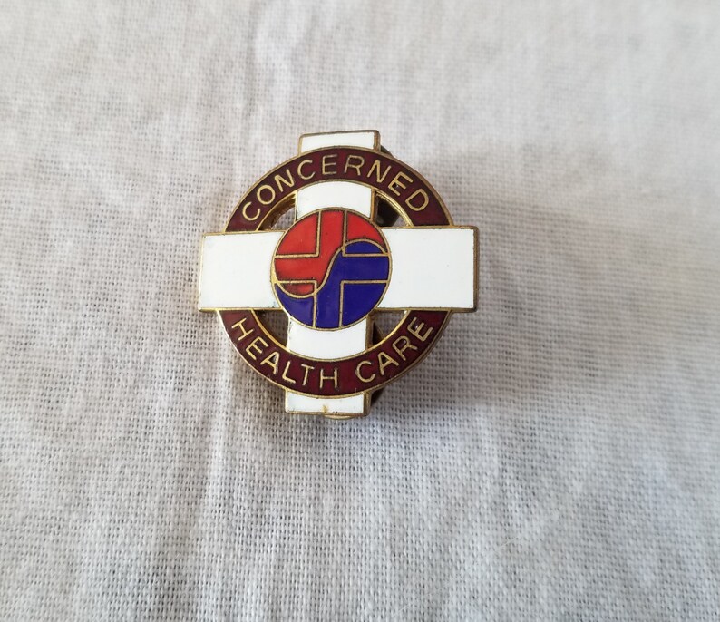 Vintage Military Medical Command Insignia Clutch Back Pin, Concerned ...