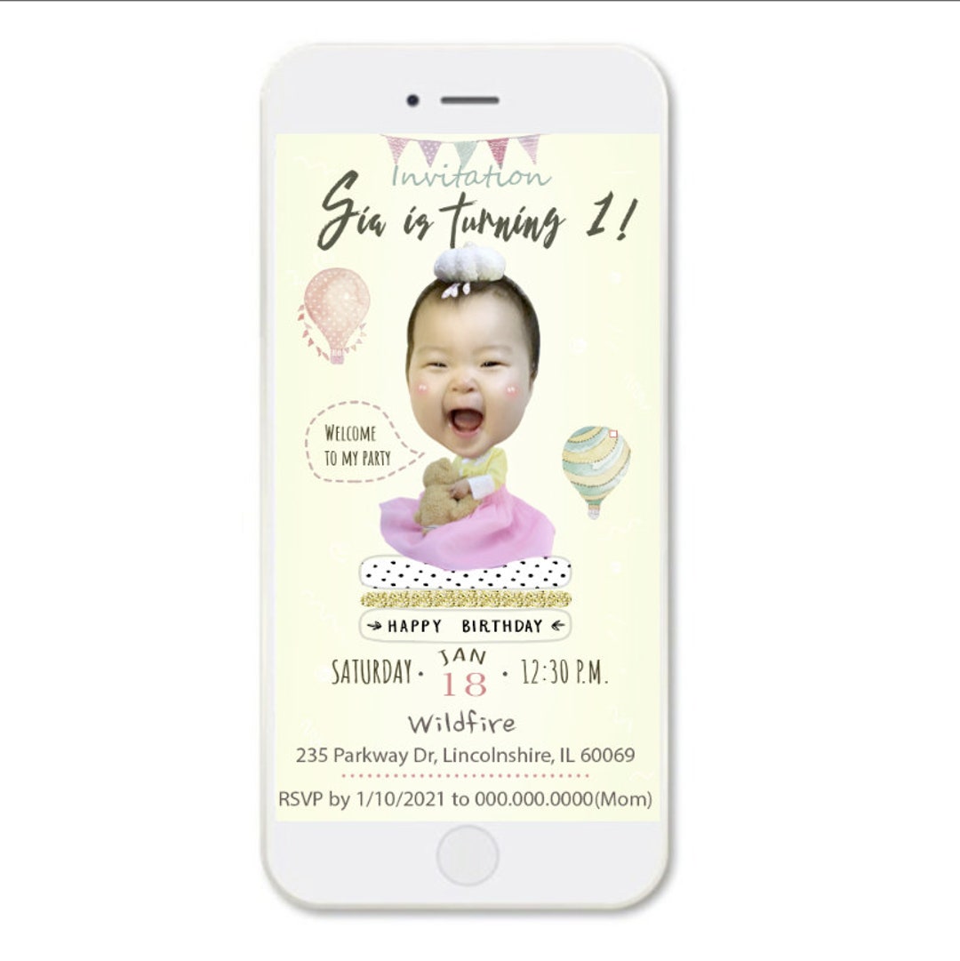 Invitation for Mobile or Card - M5 - Etsy