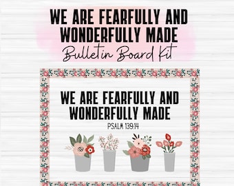 Christian Bulletin Board Kit Fearfully and Wonderfully Made Psalm 139: ...