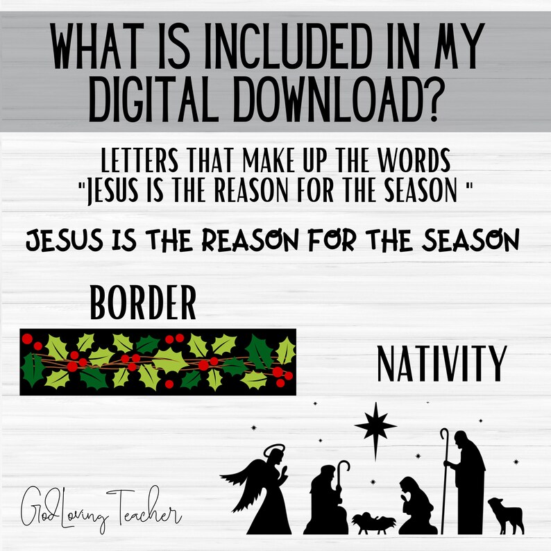 Jesus is the Reason for the Season - Christian Bulletin Board Set ...