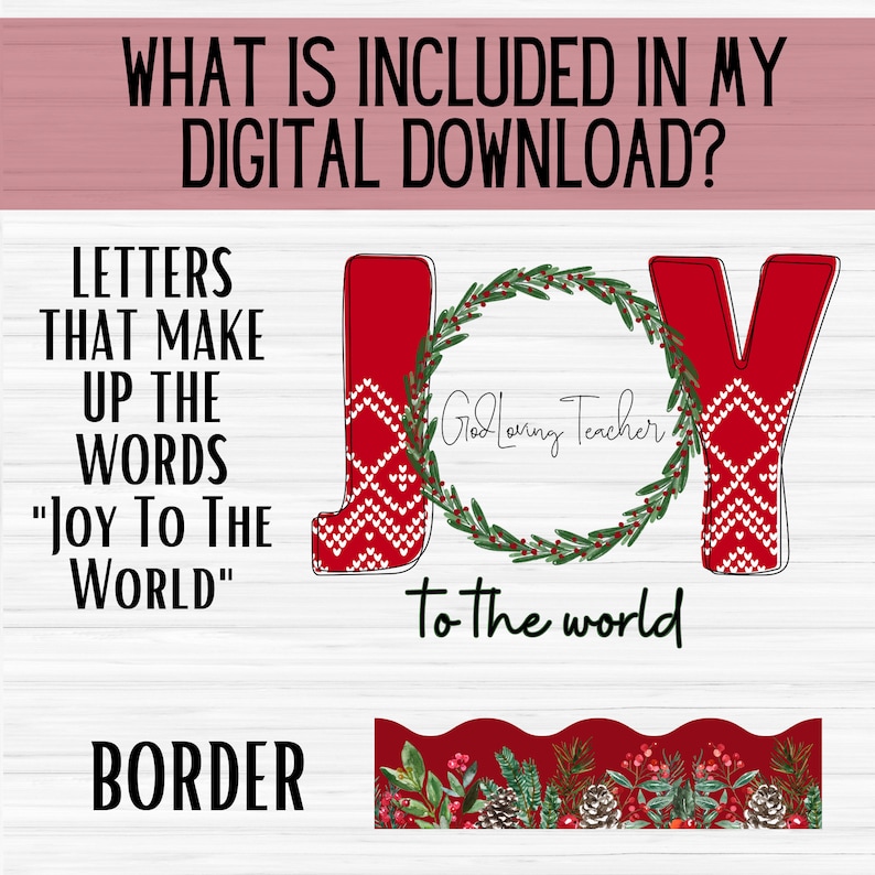 Joy to the World Christian Bulletin Board Set Classroom Décor Sunday ...