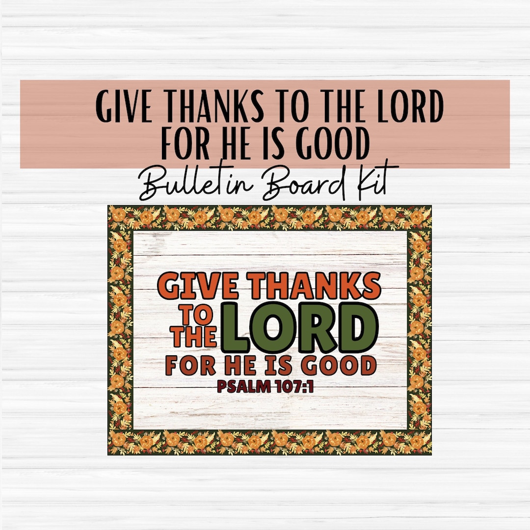 Give Thanks to the Lord - Christian Bulletin Board Set - Christian ...