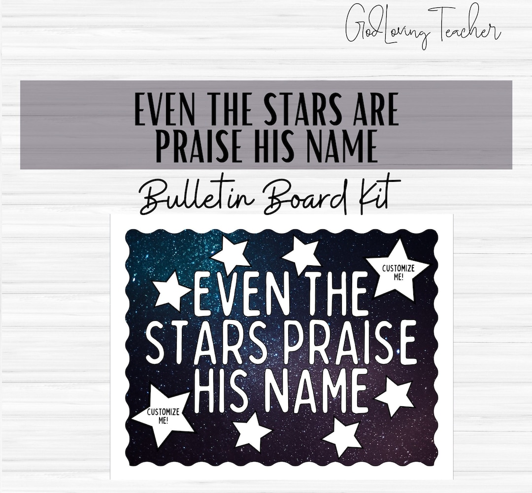 Even the Stars Praise His Name - Christian Bulletin Board Set ...