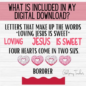 Loving Jesus is Sweet - Christian Bulletin Board Set - Christian ...