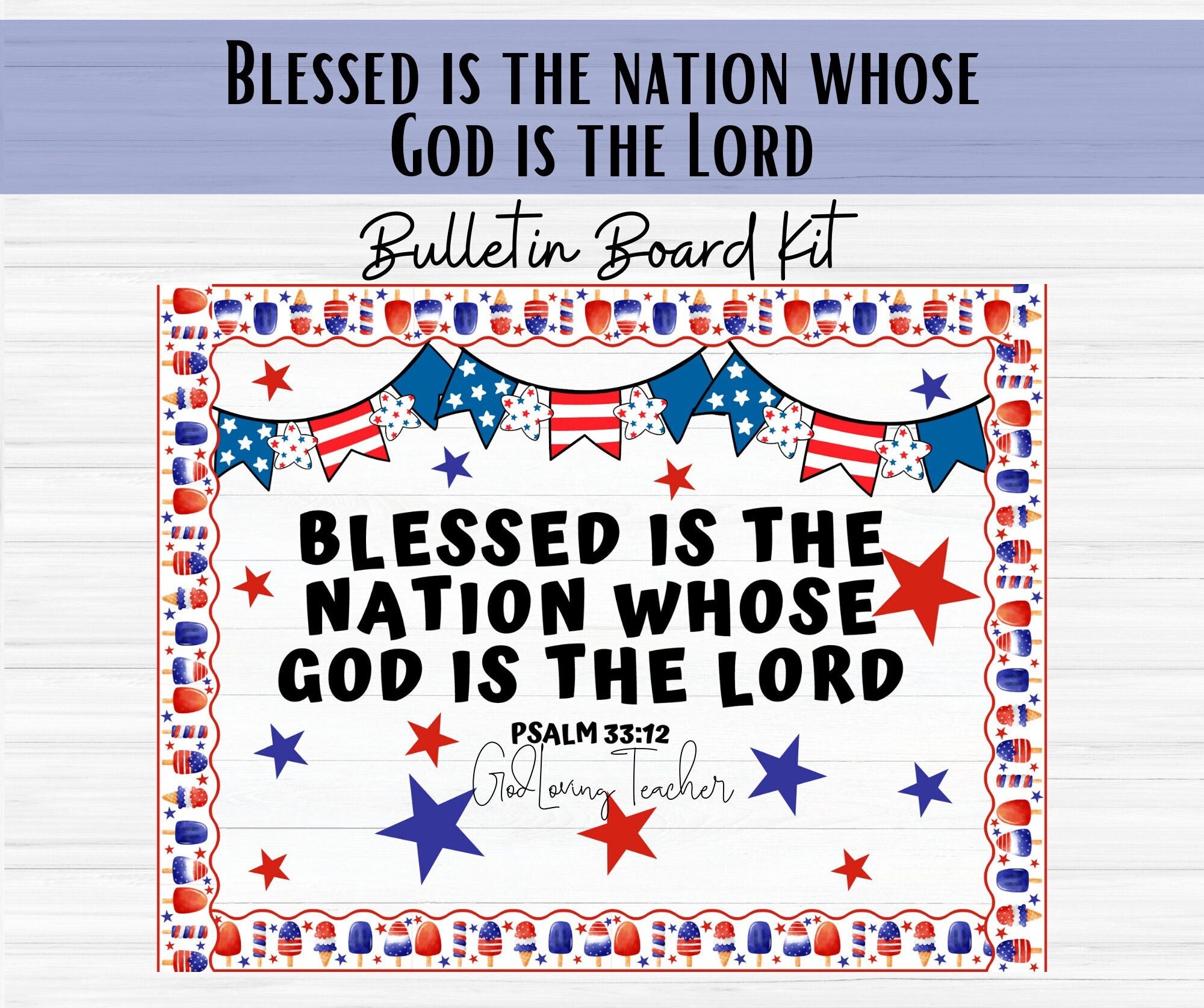 Independence Day - July 4th - Christian Bulletin Board Set - Christian ...