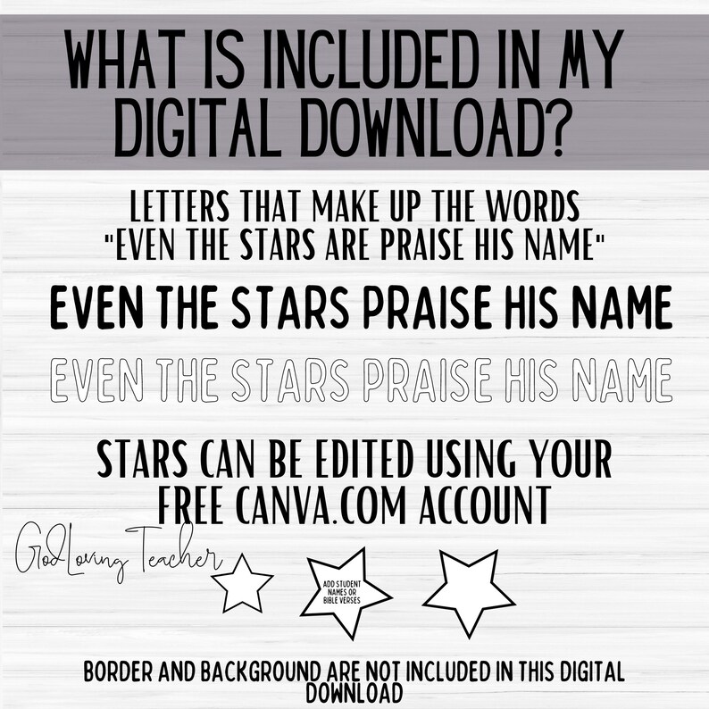 Even the Stars Praise His Name Christian Bulletin Board Set - Etsy