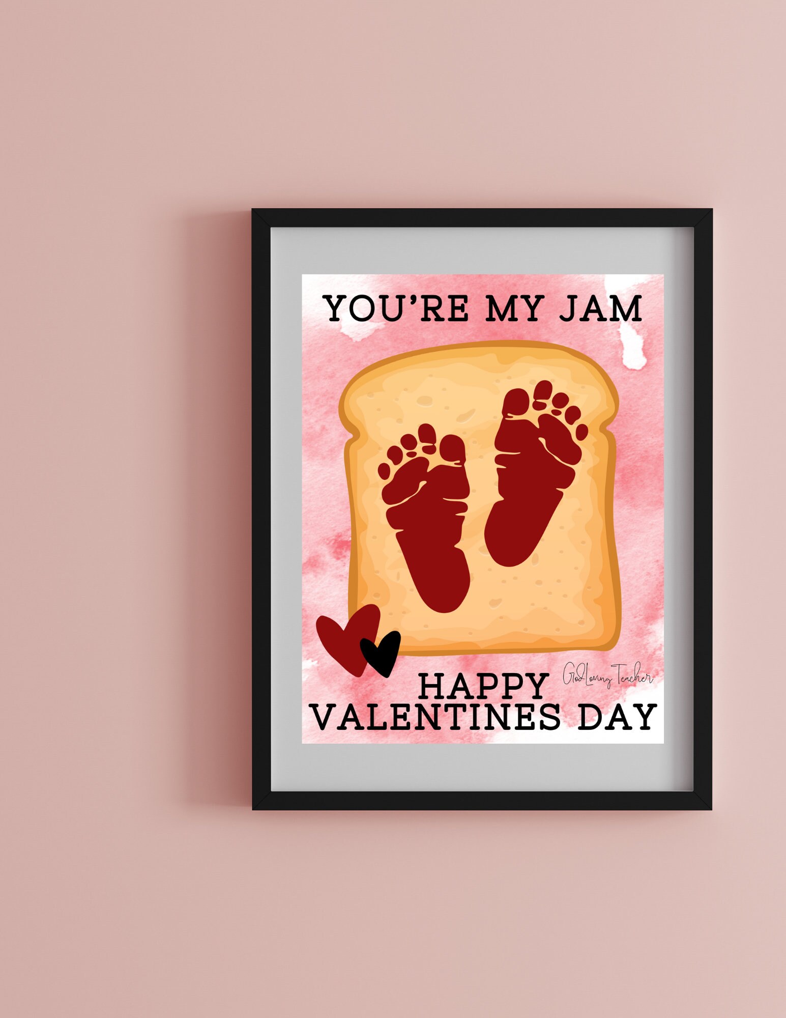 You're My Jam Happy Valentine's Day Footprint Handprint DIY Craft Art ...