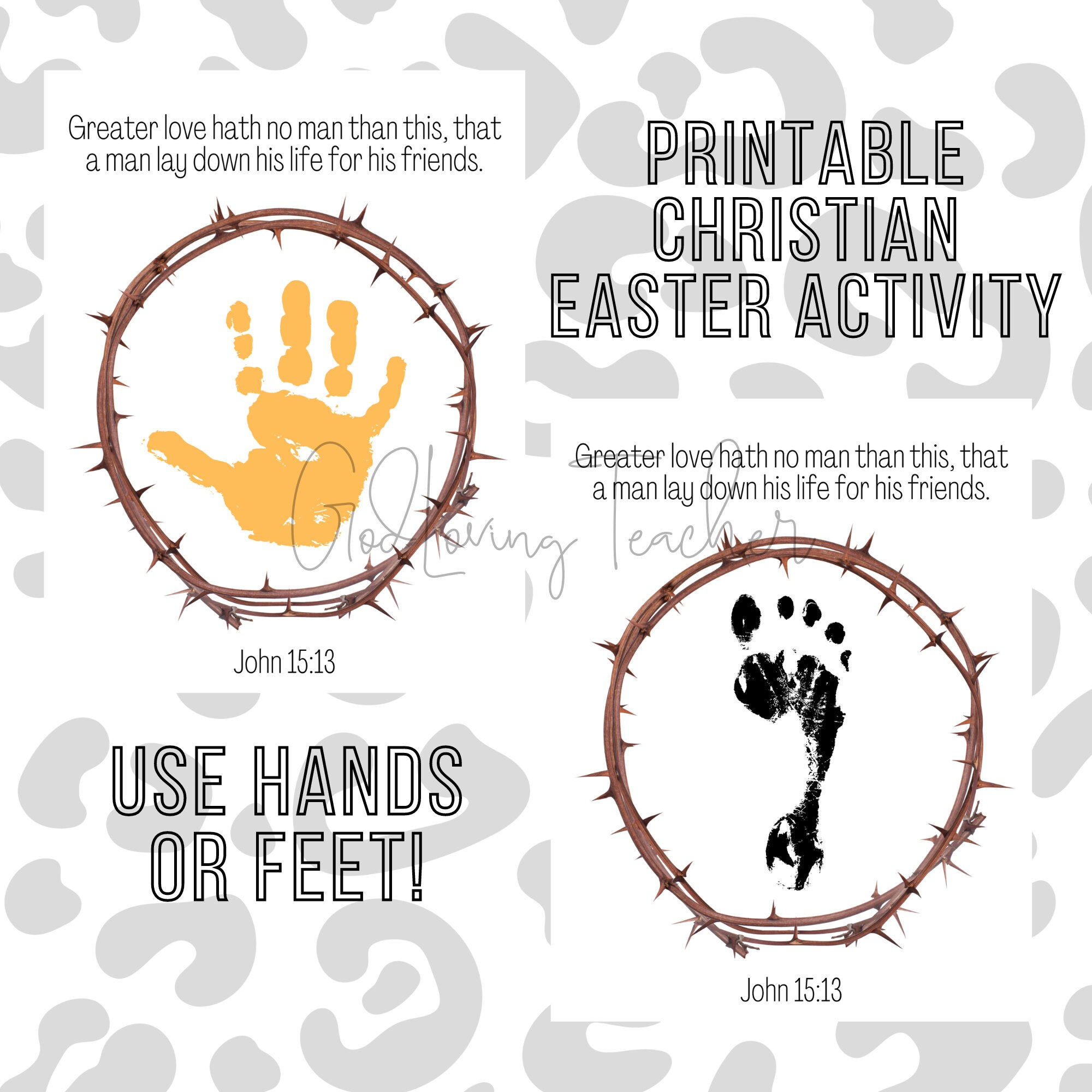 Christian Easter Handprint Craft He is Risen Craft Easter Art Easter ...