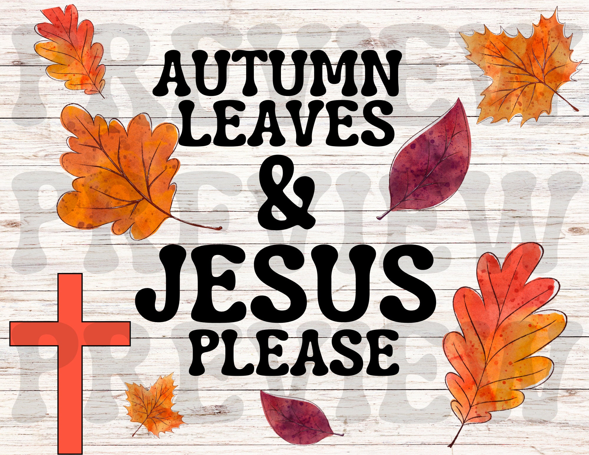 Autumn Leaves & Jesus Please - Christian Bulletin Board Set - Classroom ...